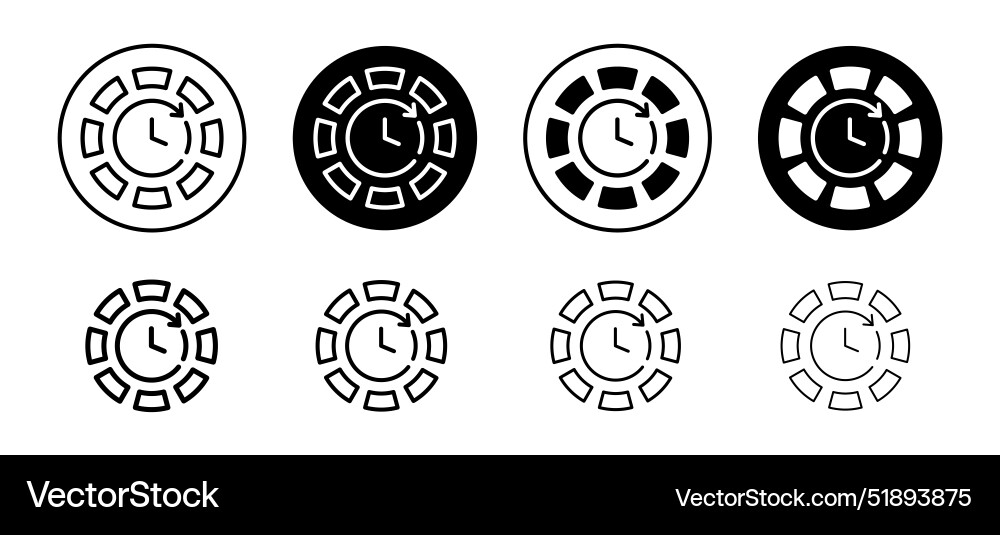 Time frame concept icon set collection Royalty Free Vector