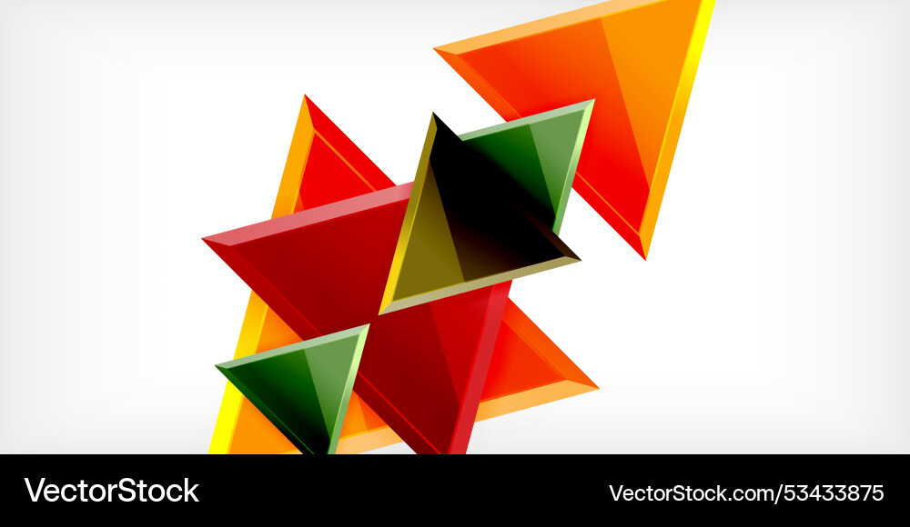 Triangle glass shapes geometric abstract Vector Image