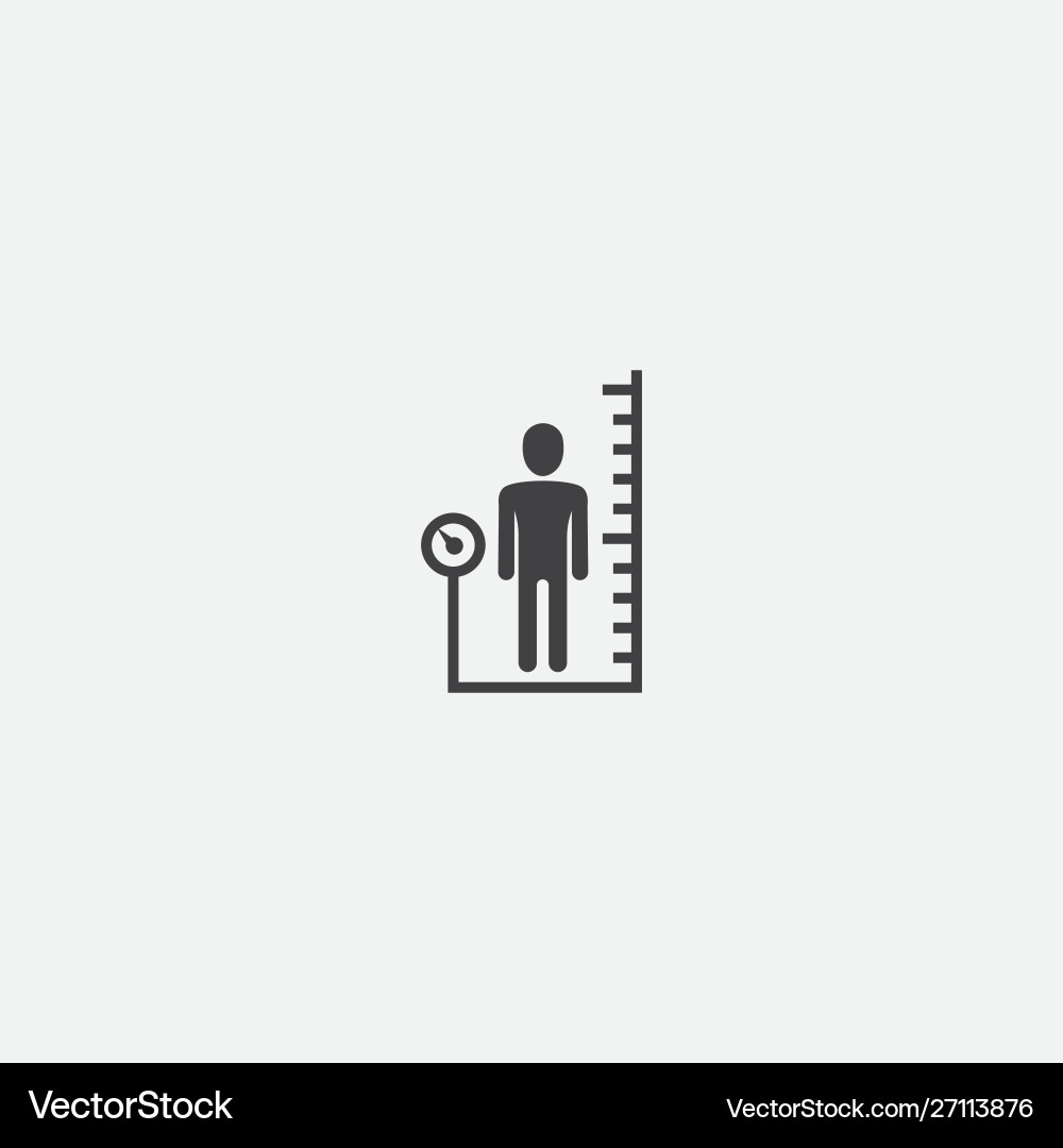 Body mass index base icon simple sign Royalty Free Vector
