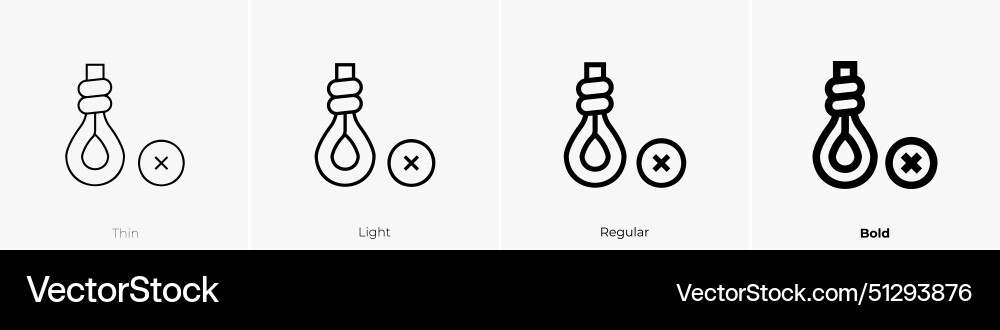 Death penalty icon thin light regular and bold Vector Image