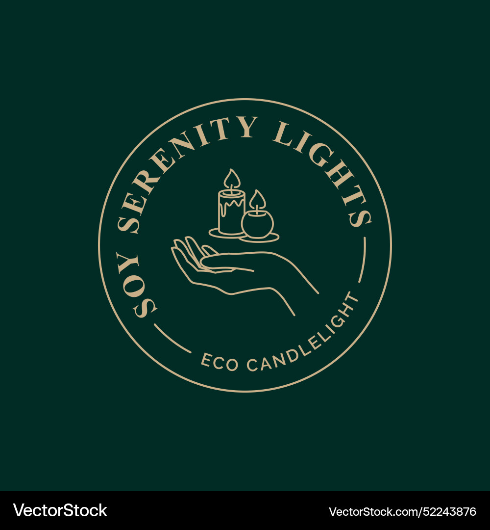 Female hand and soy serenity lights logo template Vector Image