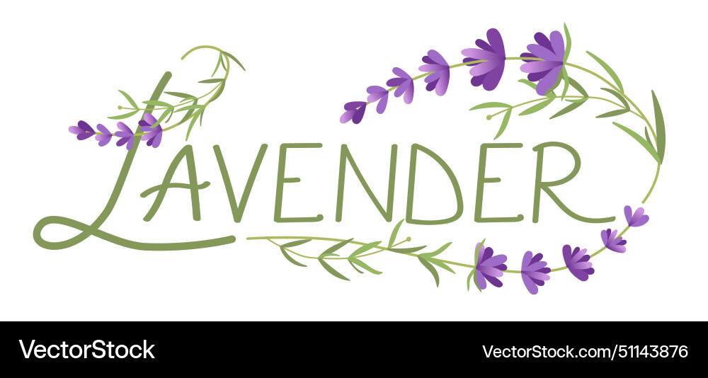 Lavender for logo design concept editable logo Vector Image