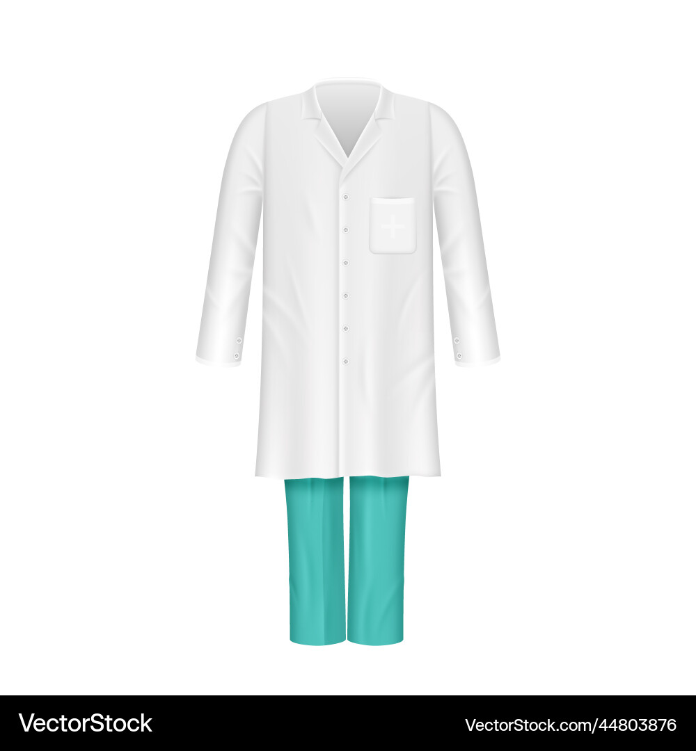 Realistic doctor coat kit clothes medical Vector Image