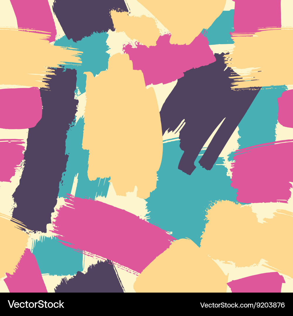 Seamless brush strokes pattern Royalty Free Vector Image