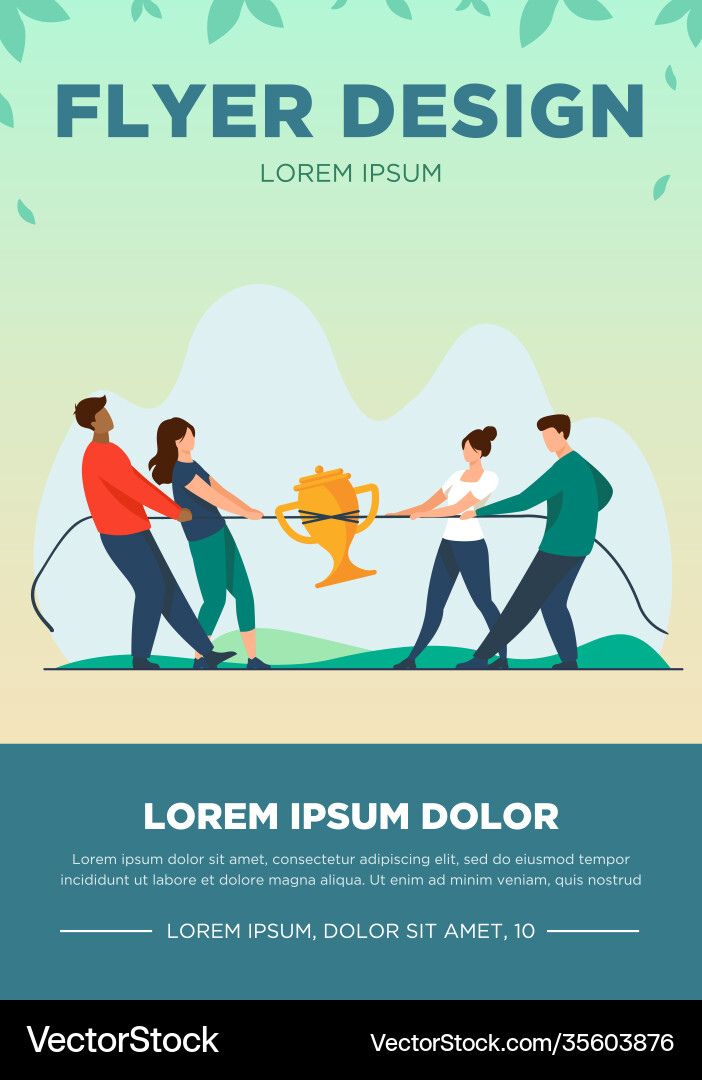 Teams competing for prize Royalty Free Vector Image