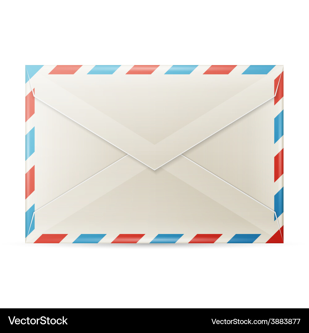 Blank envelope isolated on white background Vector Image