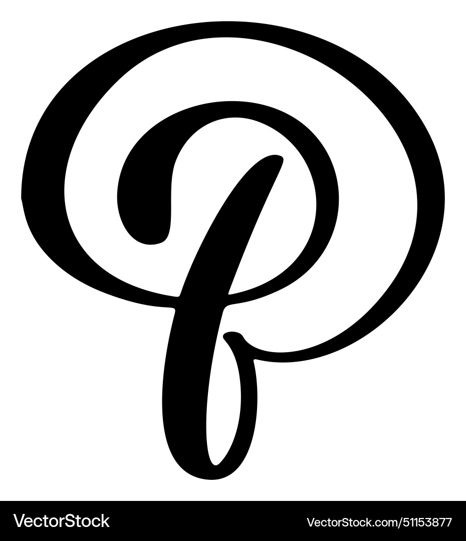 Hand drawn calligraphy letter b script Royalty Free Vector