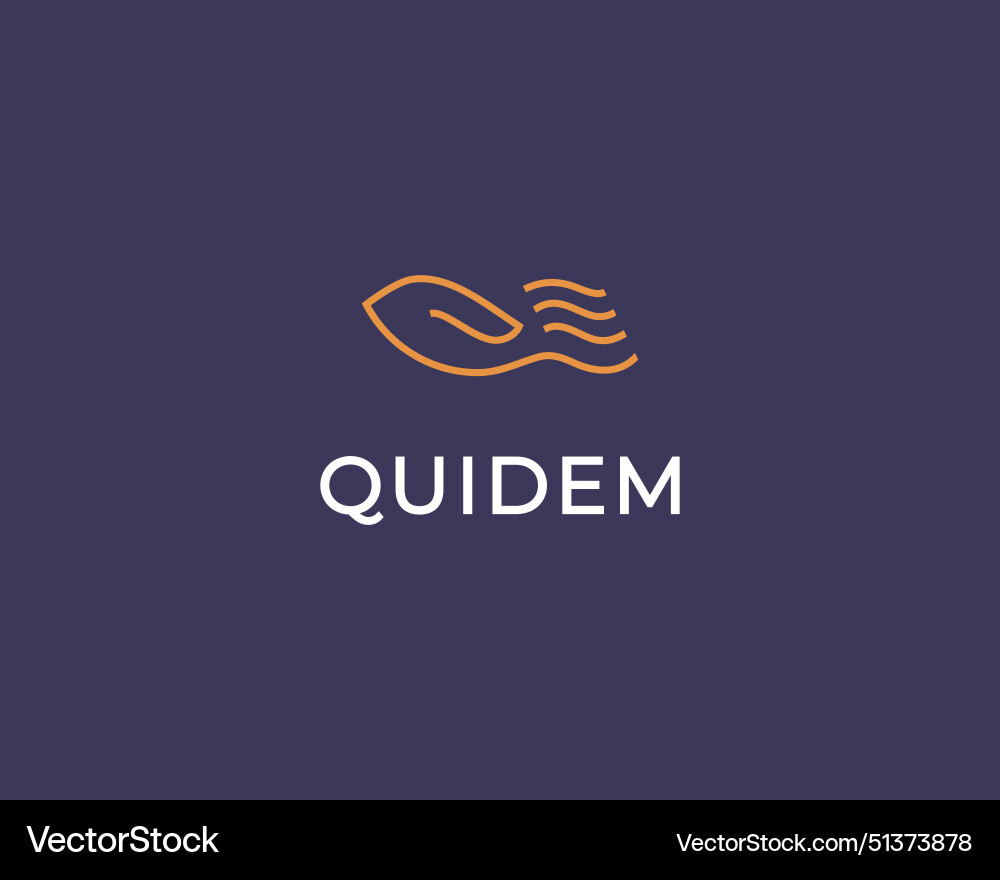 Abstract hand palm line logo design template Vector Image