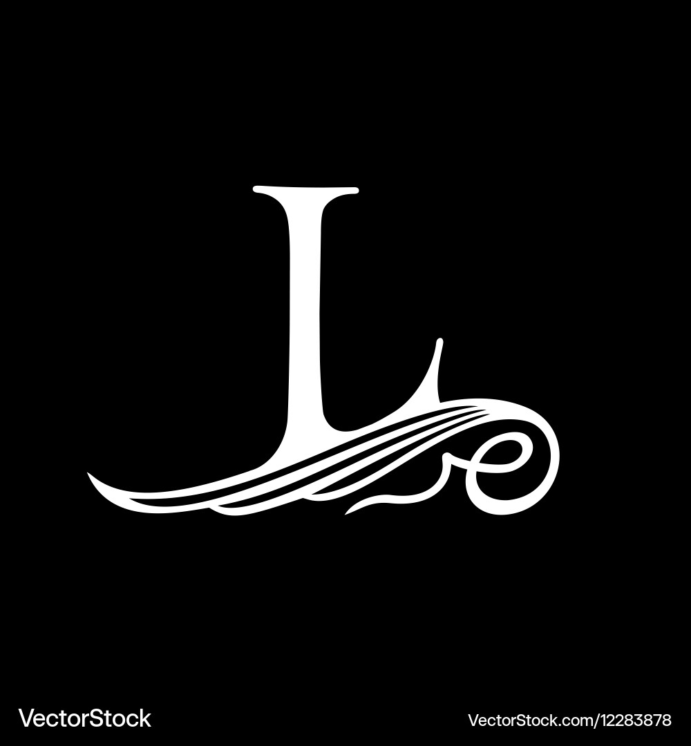 Capital letter l for monograms emblems and logos Vector Image