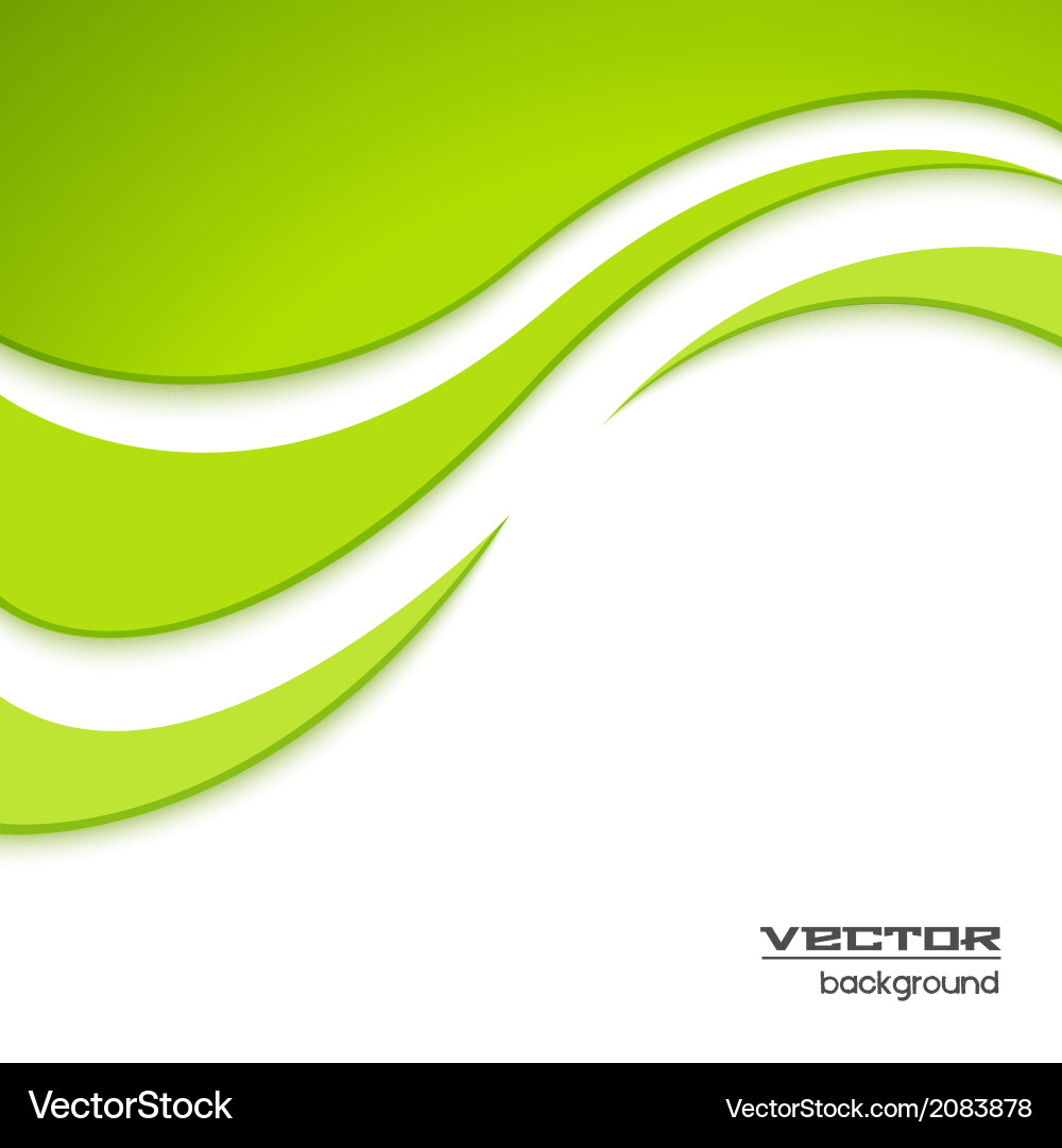 Dynamic Green Wave Background Royalty Free Vector Image