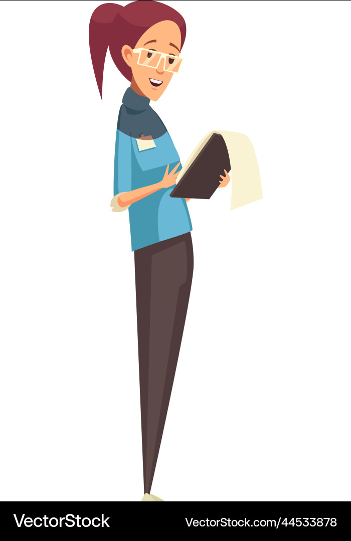 Female School Teacher Cartoon Royalty Free Vector Image