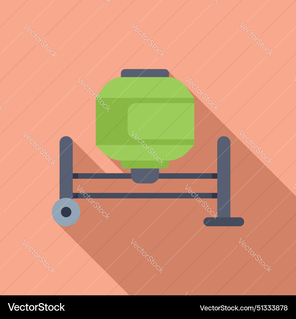 Flat design concrete mixer Royalty Free Vector Image