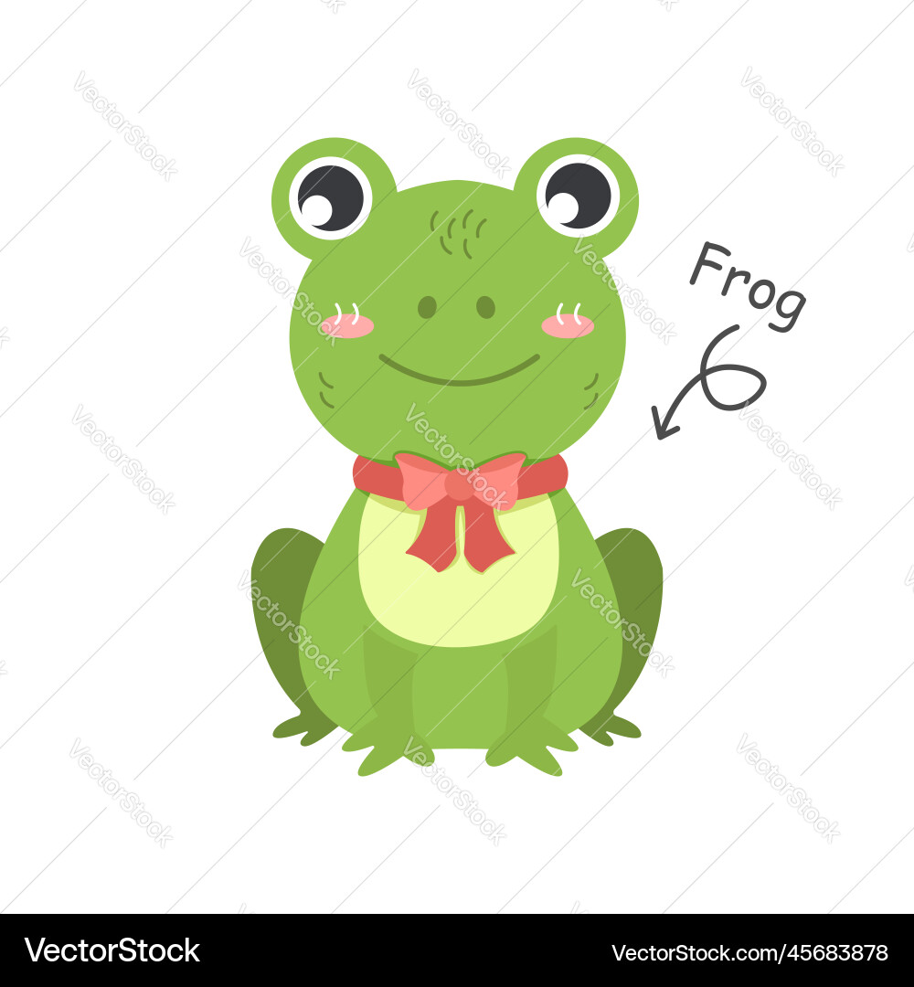 Frog cartoon characters with clothes Royalty Free Vector