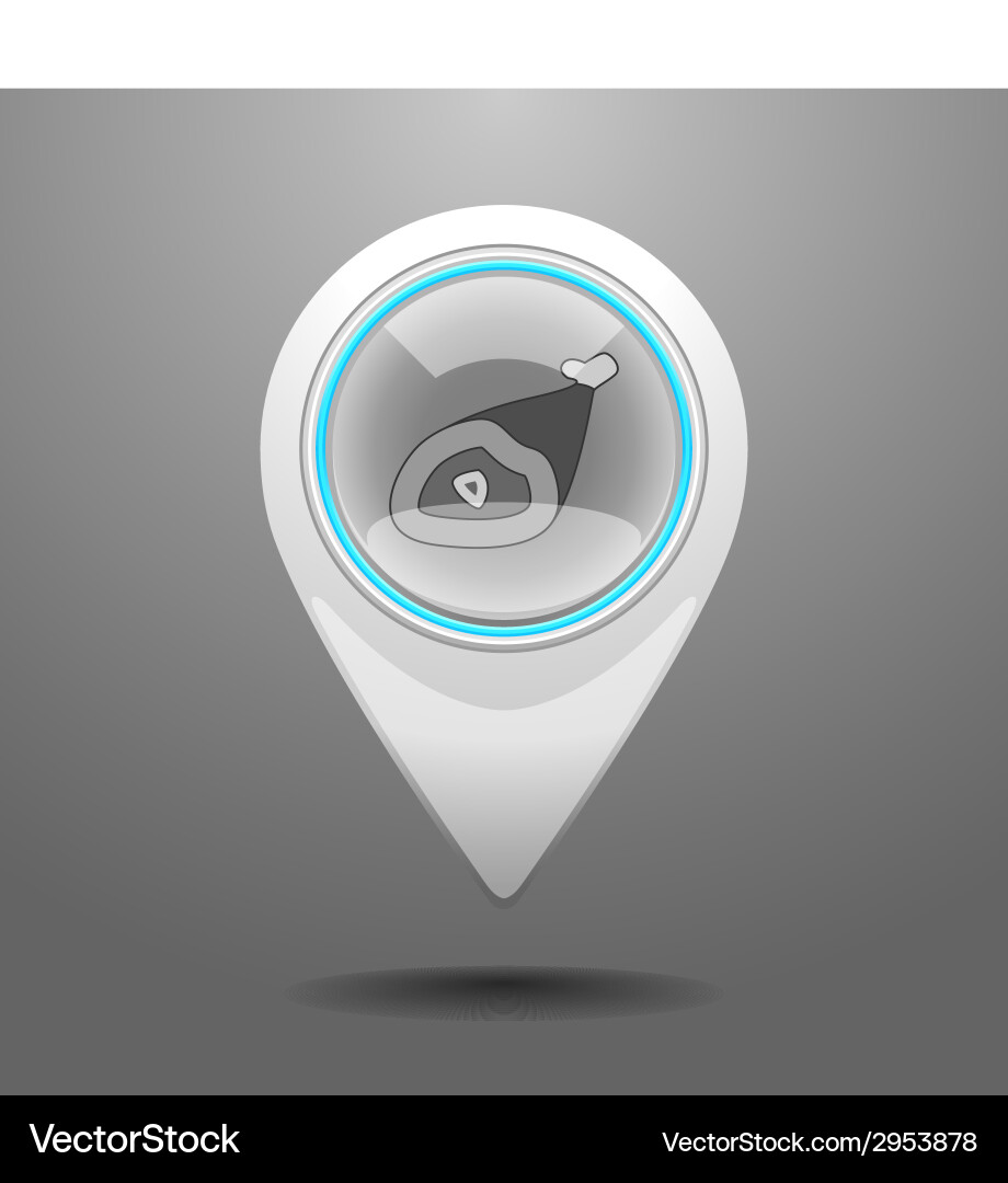 Glossy butcher icon Royalty Free Vector Image - VectorStock