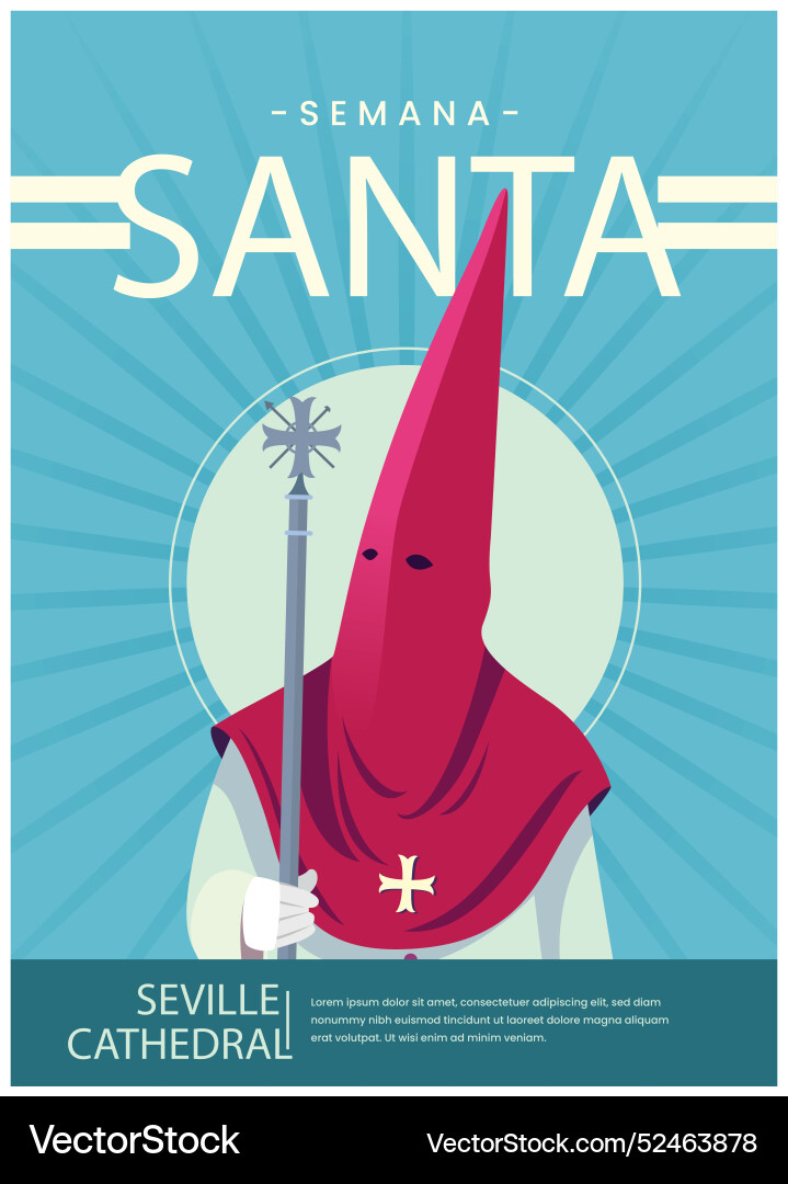 Holy week poster template Royalty Free Vector Image