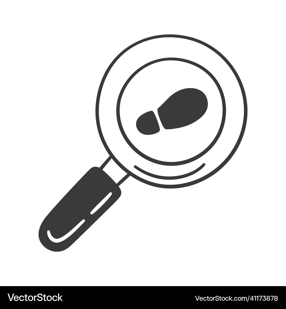 Magnifying glass evidence icon magnifier Vector Image