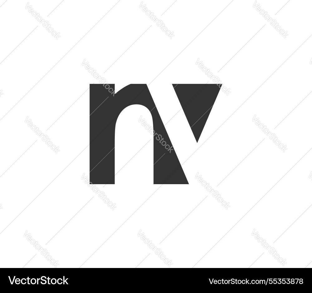 Nv creative geometric initial based modern Vector Image
