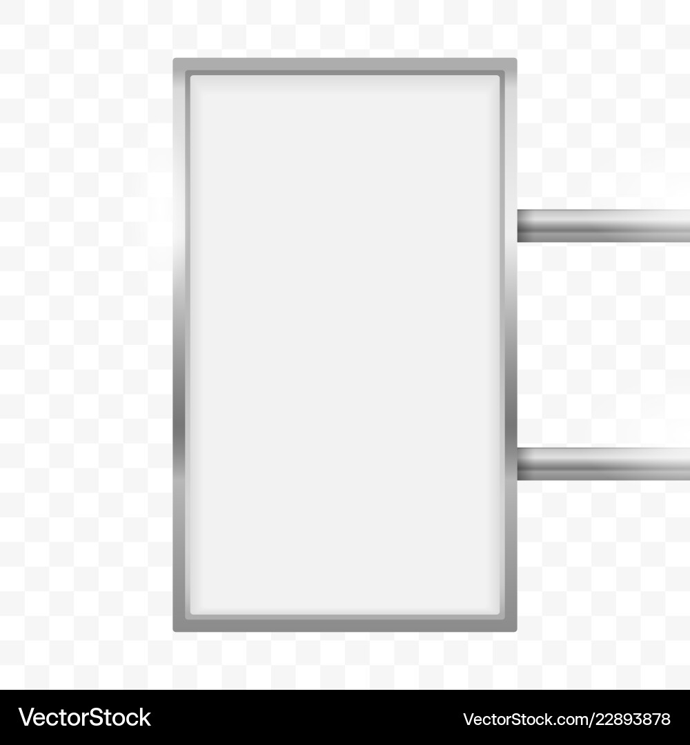 Rectangular signage light box signboard vertical Vector Image