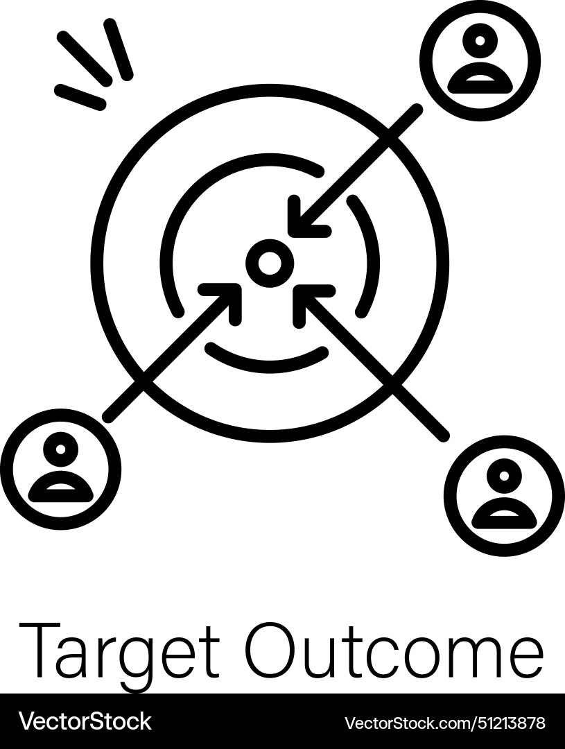 Target outcome Royalty Free Vector Image - VectorStock