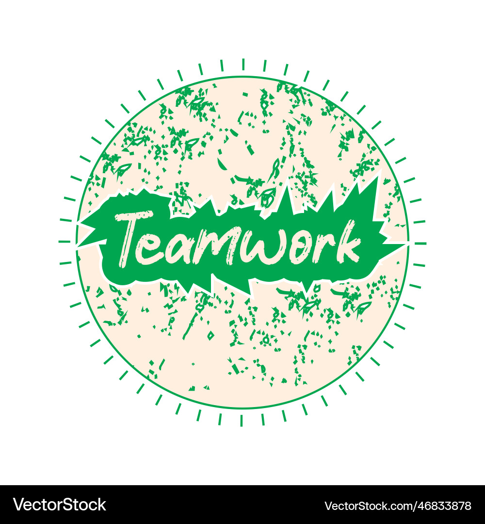 Teamwork Typography Circle Royalty Free Vector Image