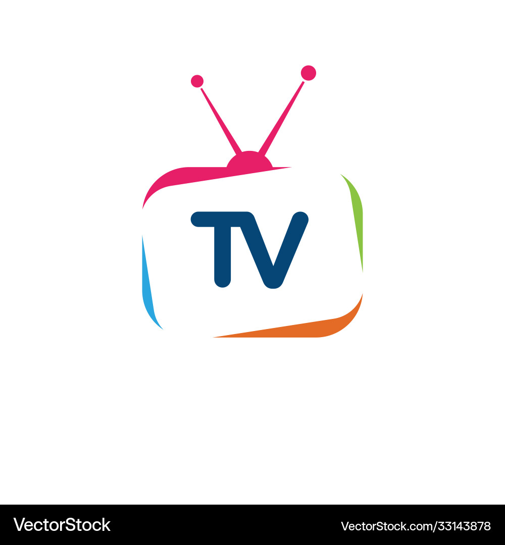 Tv icon logo design Royalty Free Vector Image - VectorStock