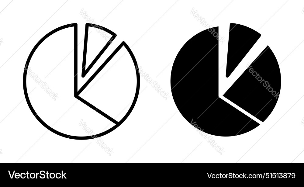 Chart pie icon Royalty Free Vector Image - VectorStock