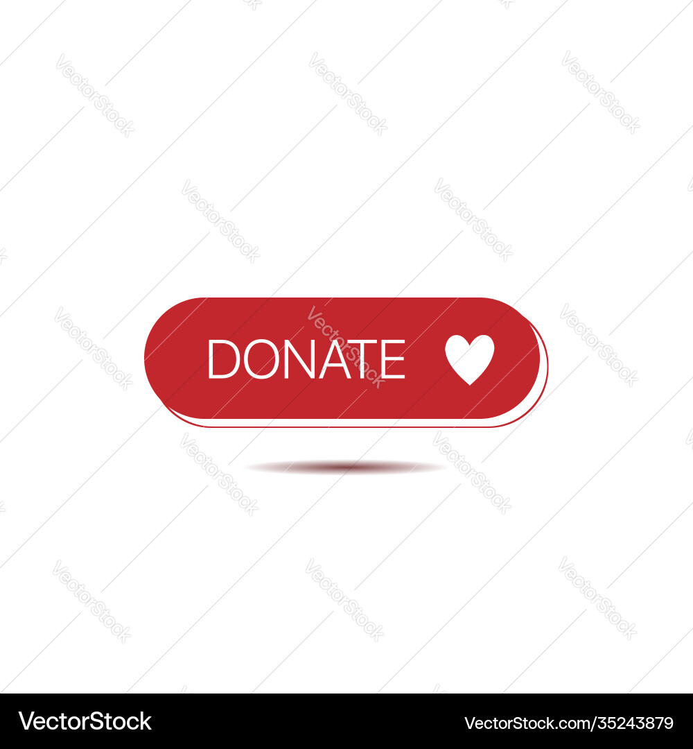 Donate button template Royalty Free Vector Image