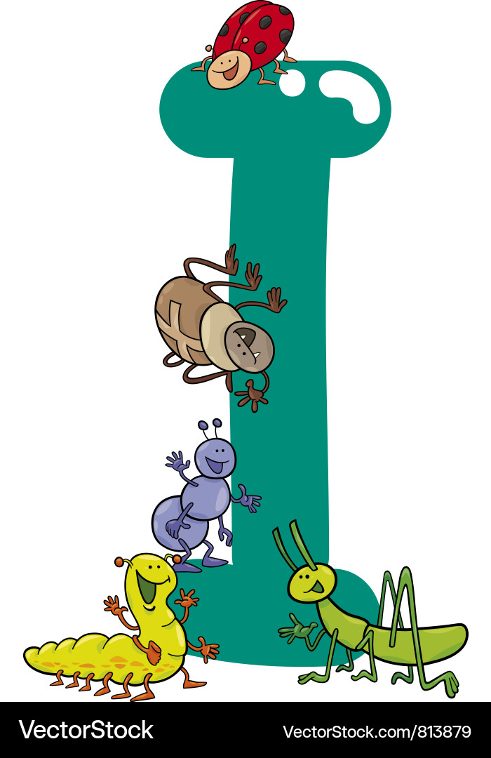 I for insects Royalty Free Vector Image - VectorStock
