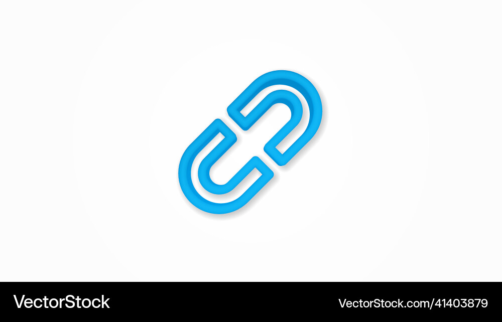 Internet link broken chain realistic icon 3d Vector Image
