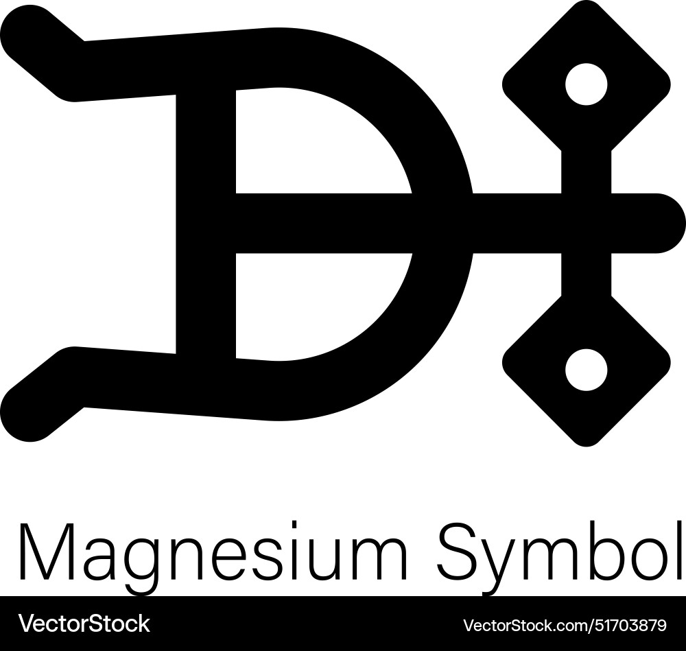 Magnesium symbol Royalty Free Vector Image - VectorStock