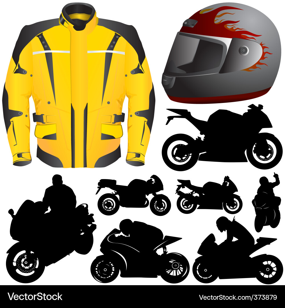 Race Motorcycle Collection Royalty Free Vector Image