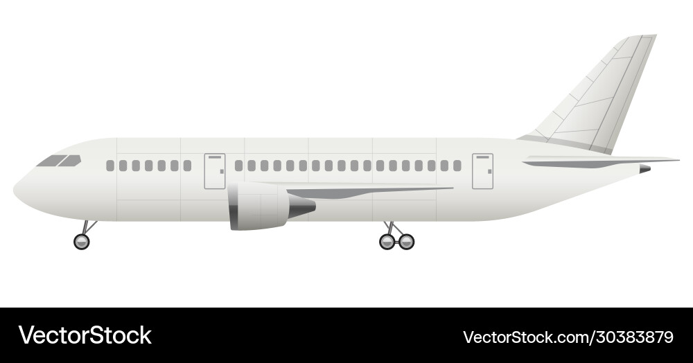 Realistic airplane Royalty Free Vector Image - VectorStock