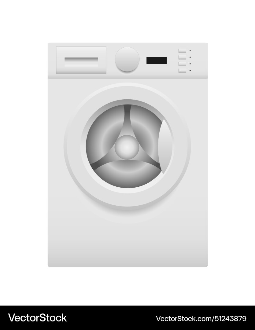 Washing machine on white Royalty Free Vector Image