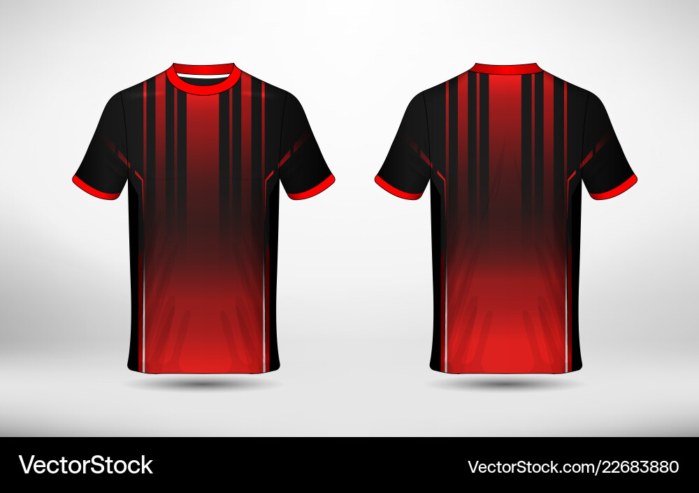 Black and red layout e-sport t-shirt design Vector Image