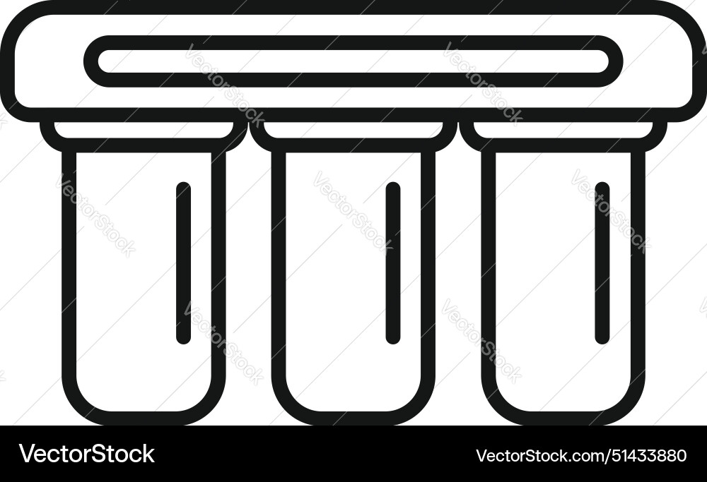 Cartoon of three pillars icon Royalty Free Vector Image
