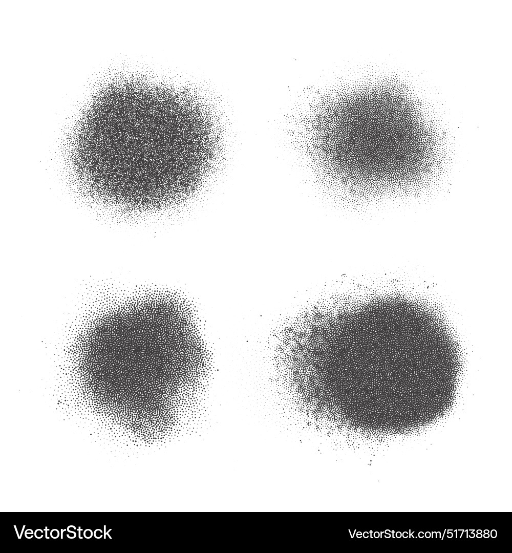 Halftone dotted circle shape stipple blob Vector Image