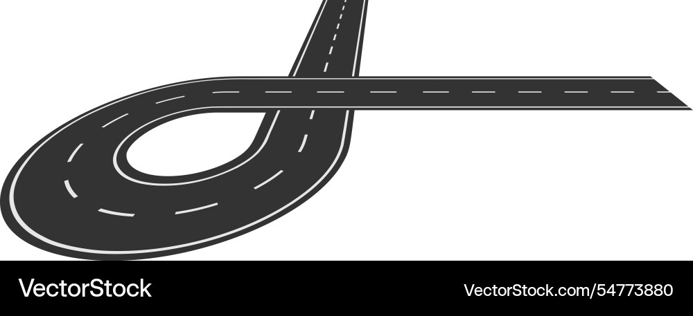 Highway overpass forming an infinity symbol Vector Image