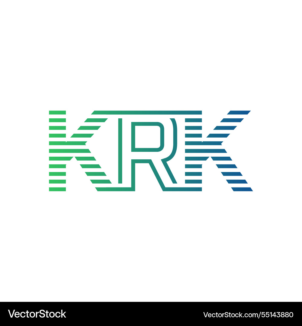 Modern krk logo design letter minimalist Vector Image