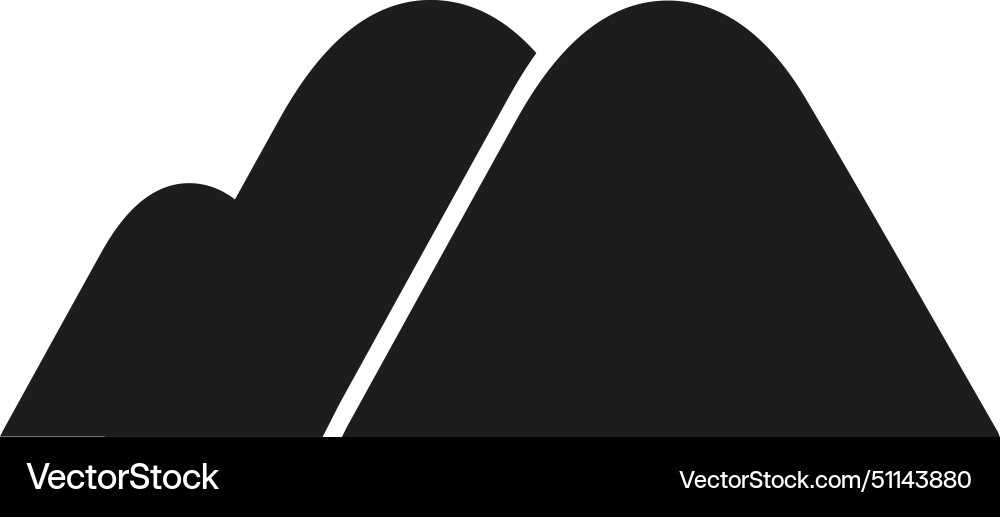 Mountain hill icon Royalty Free Vector Image - VectorStock