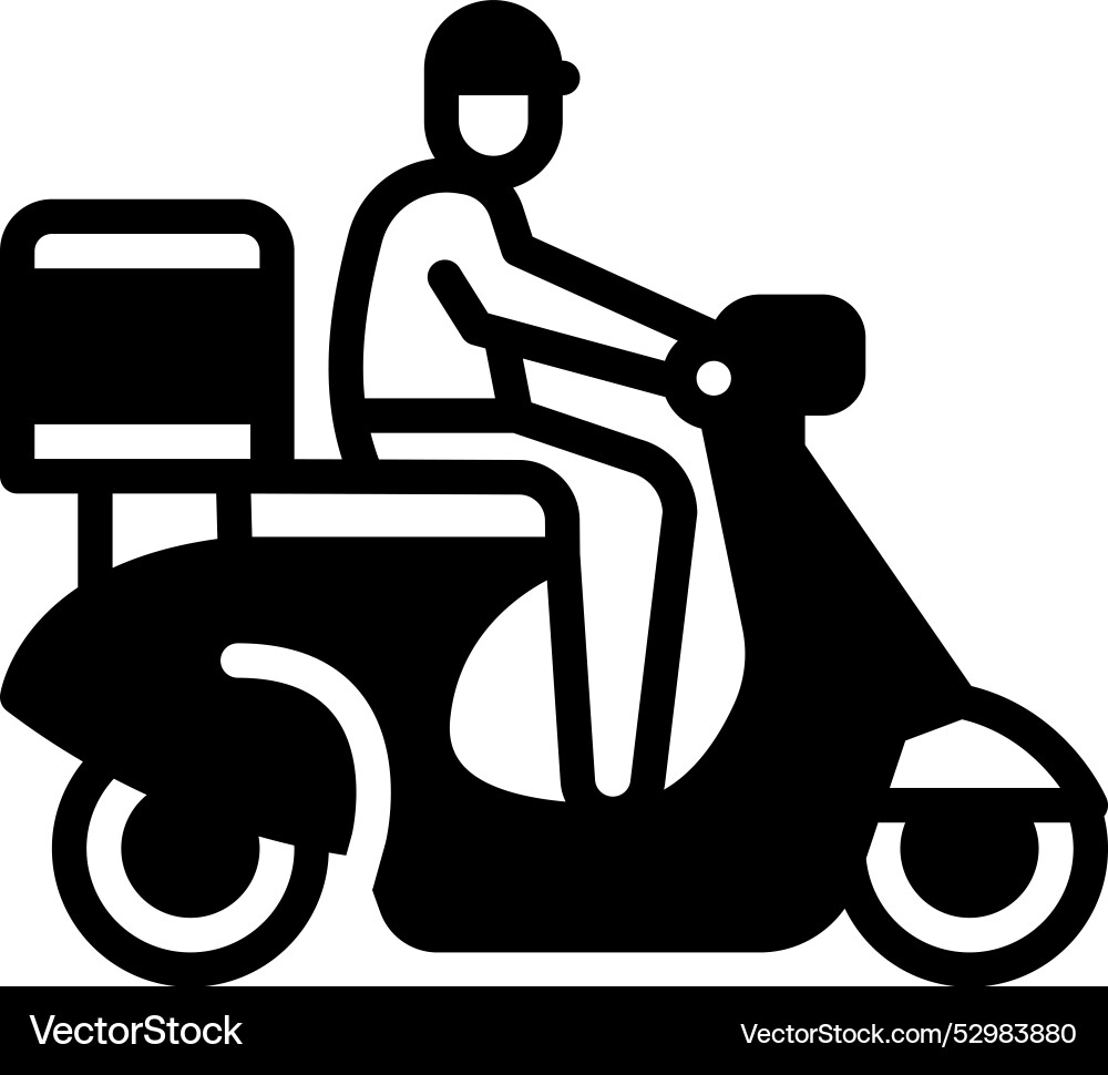 Scooter delivery Royalty Free Vector Image - VectorStock