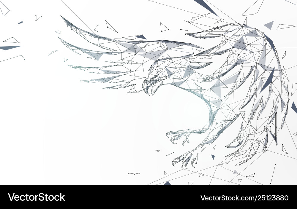 Eagle Wireframe Vector Images (45)