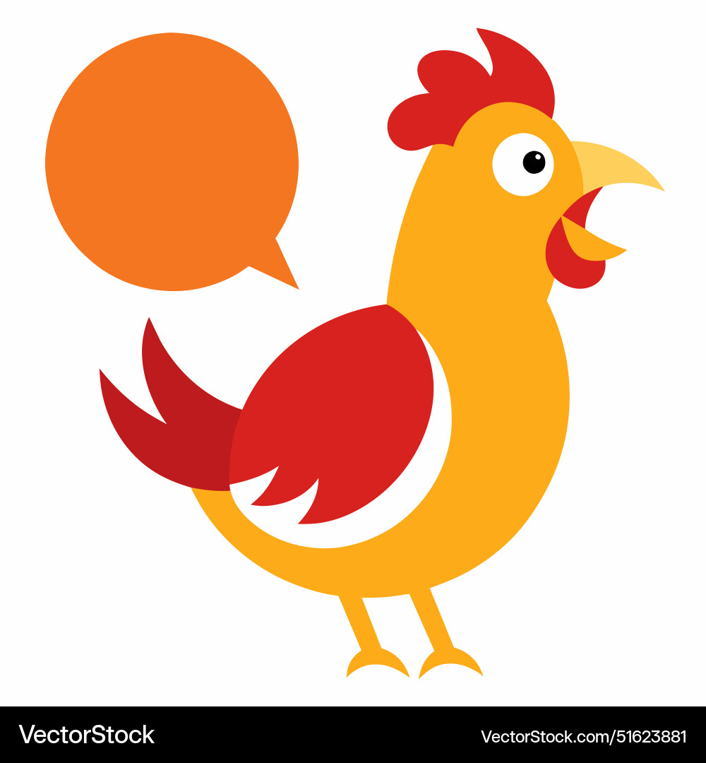 Brahma chicken speaks icon Royalty Free Vector Image