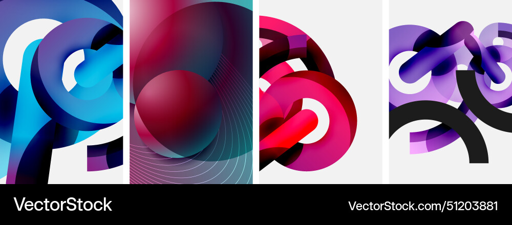 Colorful circles in a vibrant collage on white Vector Image