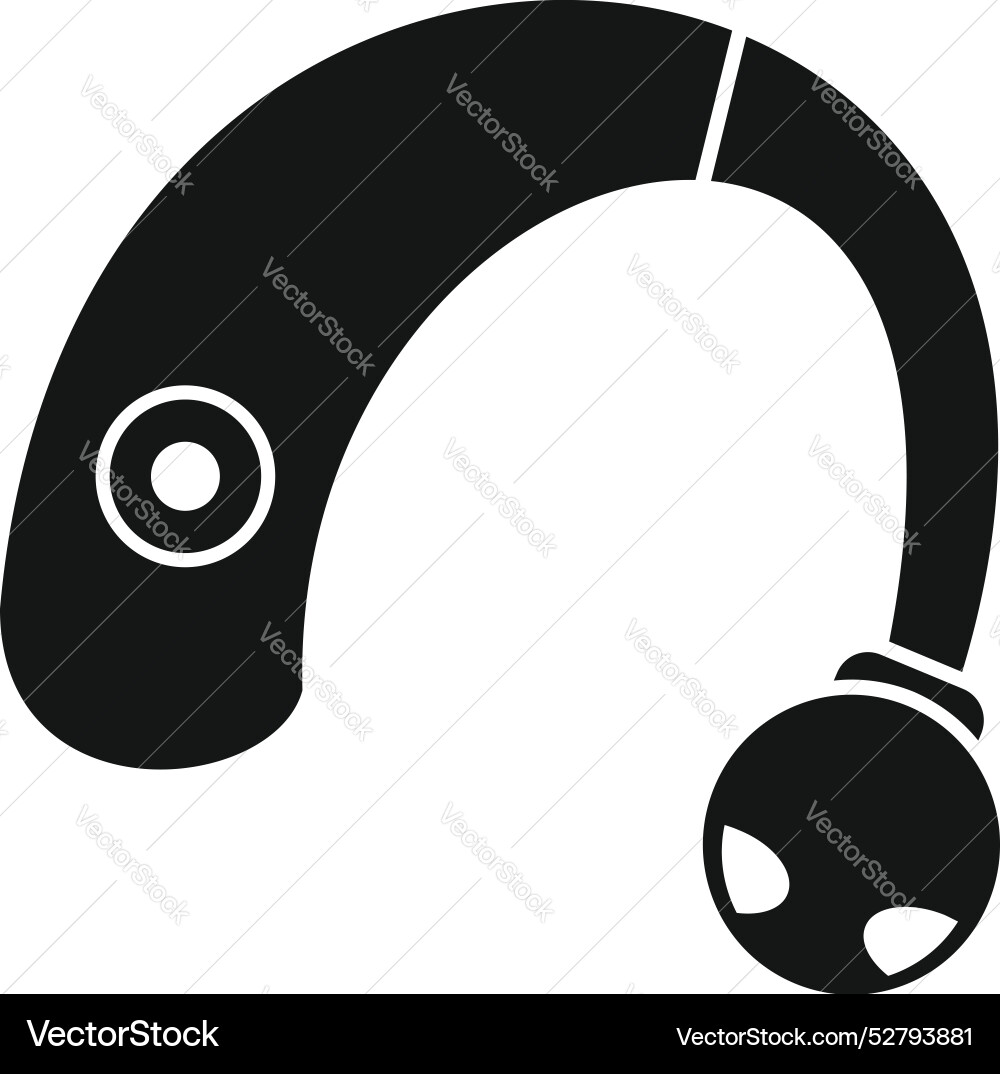 Hearing aid device enhancing sound perception icon
