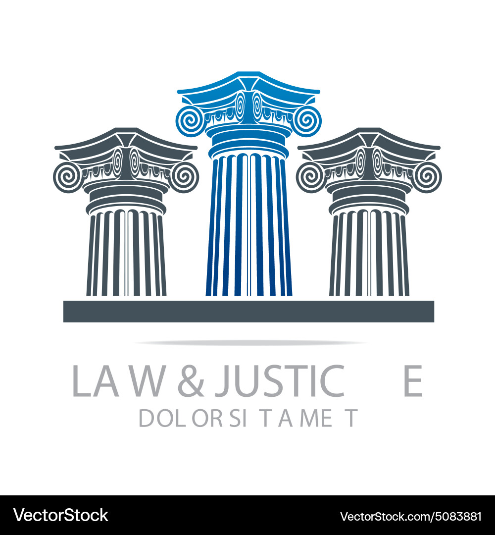 Law building and justice icon Royalty Free Vector Image