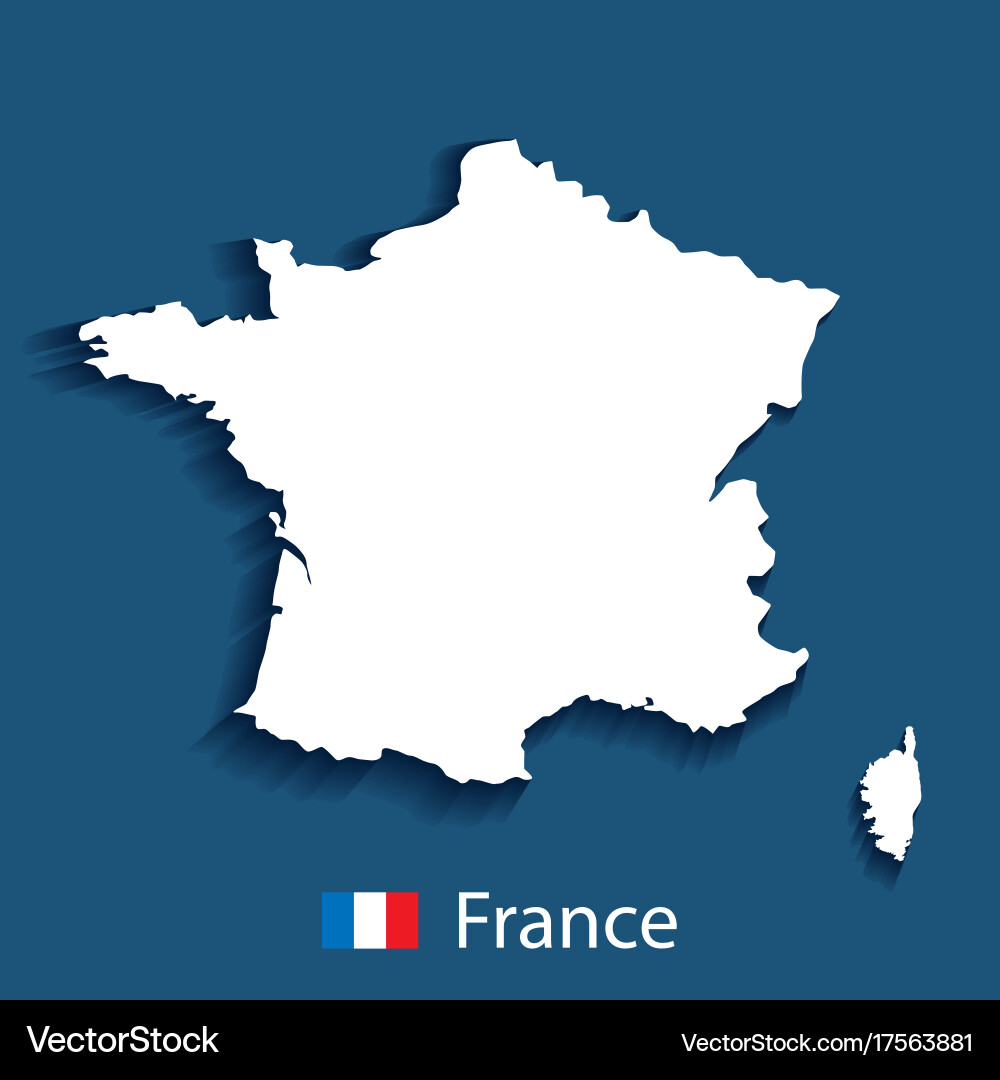 Map of france Royalty Free Vector Image - VectorStock