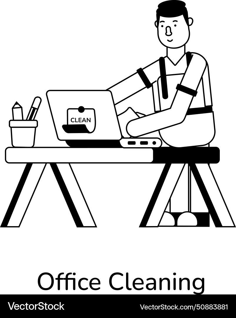 Office cleaning Royalty Free Vector Image - VectorStock