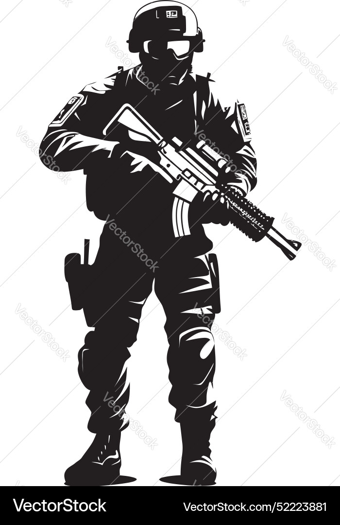 Shielded vigilance sleek emblem showcasing swat Vector Image