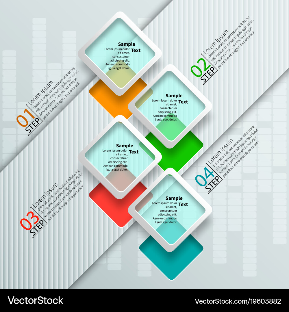 Abstract 3d paper infographics Royalty Free Vector Image