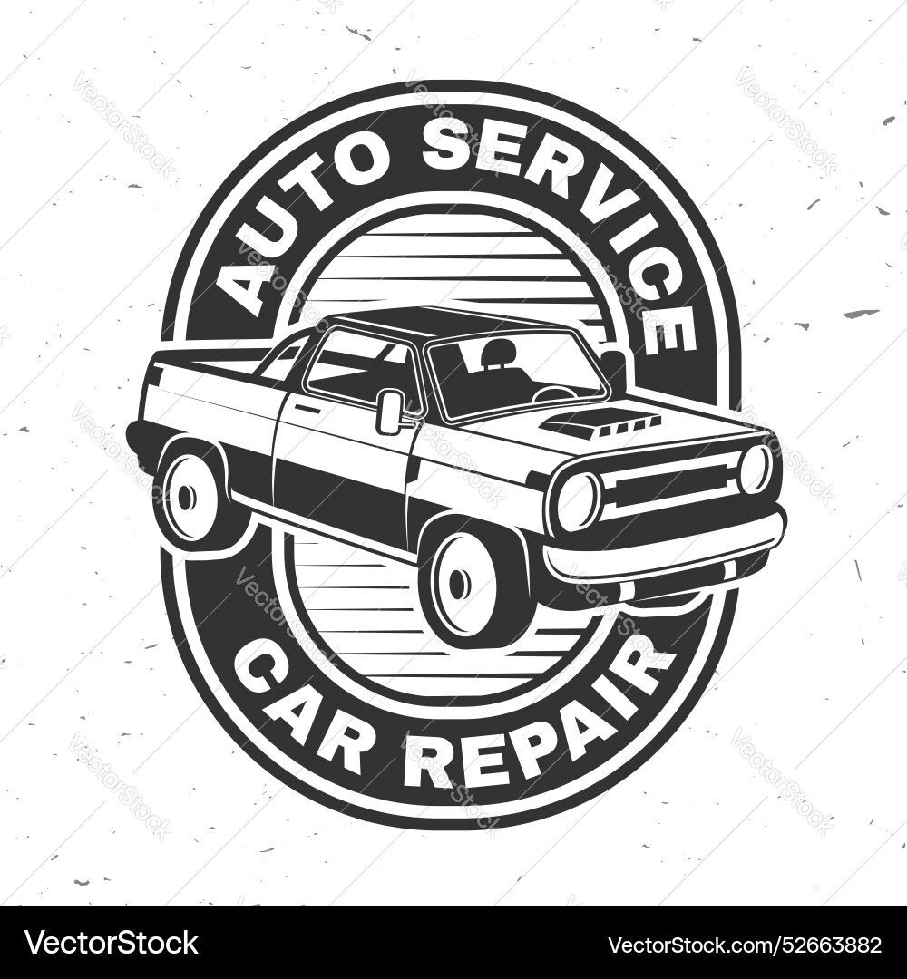 Auto service logo emblems badges and icons Vector Image